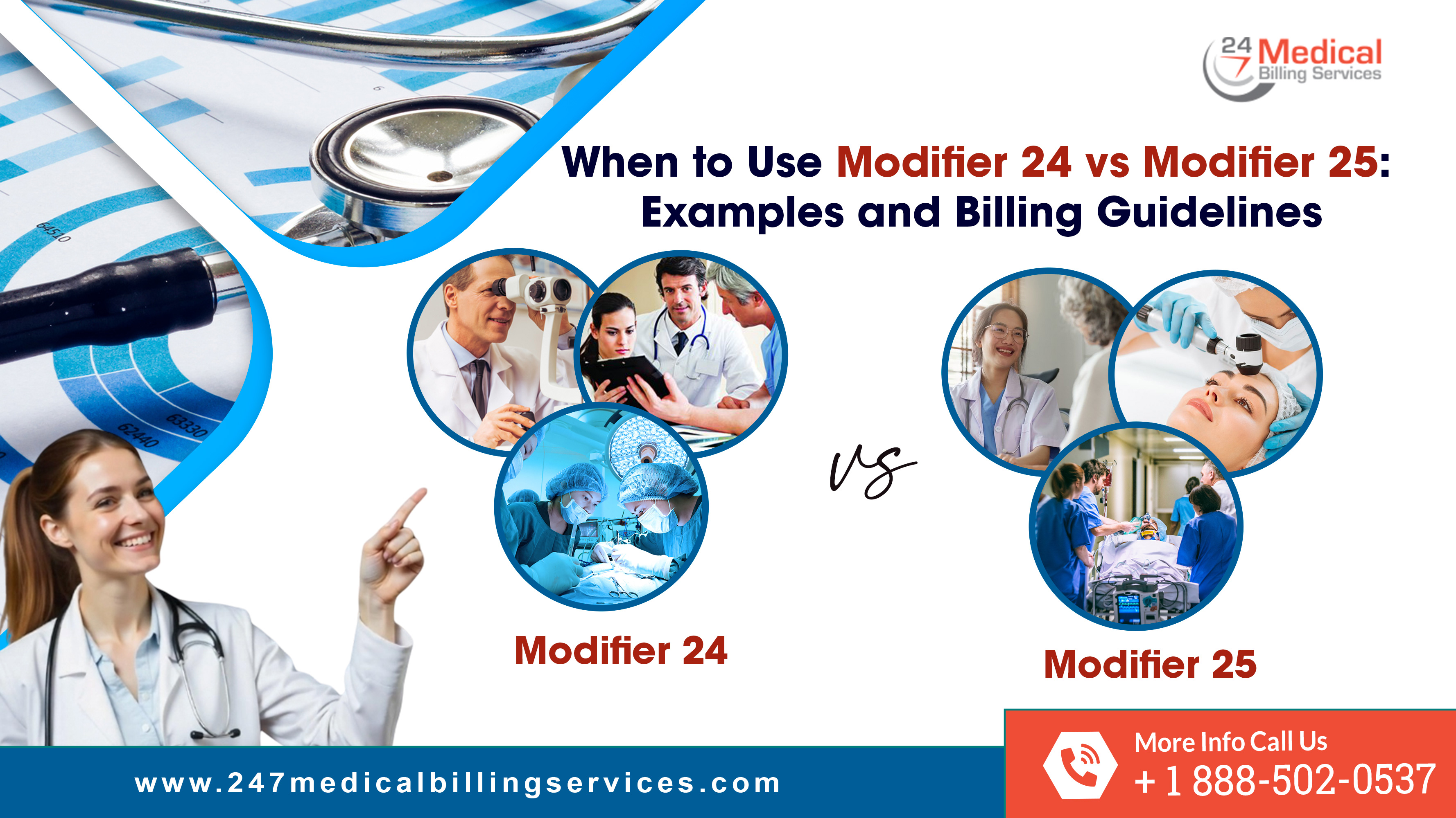 When to Use Modifier 24 vs Modifier 25: Examples and Billing Guidelines